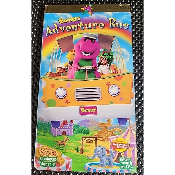 Toys | Barneys Adventure Bus Vhs Classic Collection Purple Dinosaur ...